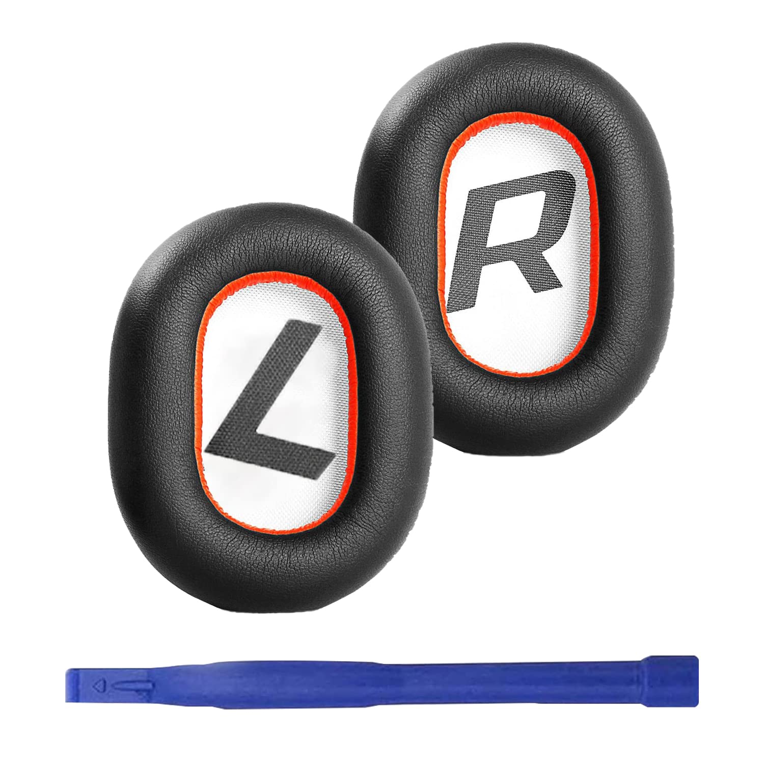 BackBeat Pro 2 Protein Leather Memory Foam Replacement Ear Pads Compatible with Plantronics BackBeat Pro 2, Voyager 8200 UC Headphones Replacement Earmuffs Ear Cushions(Black+Red)