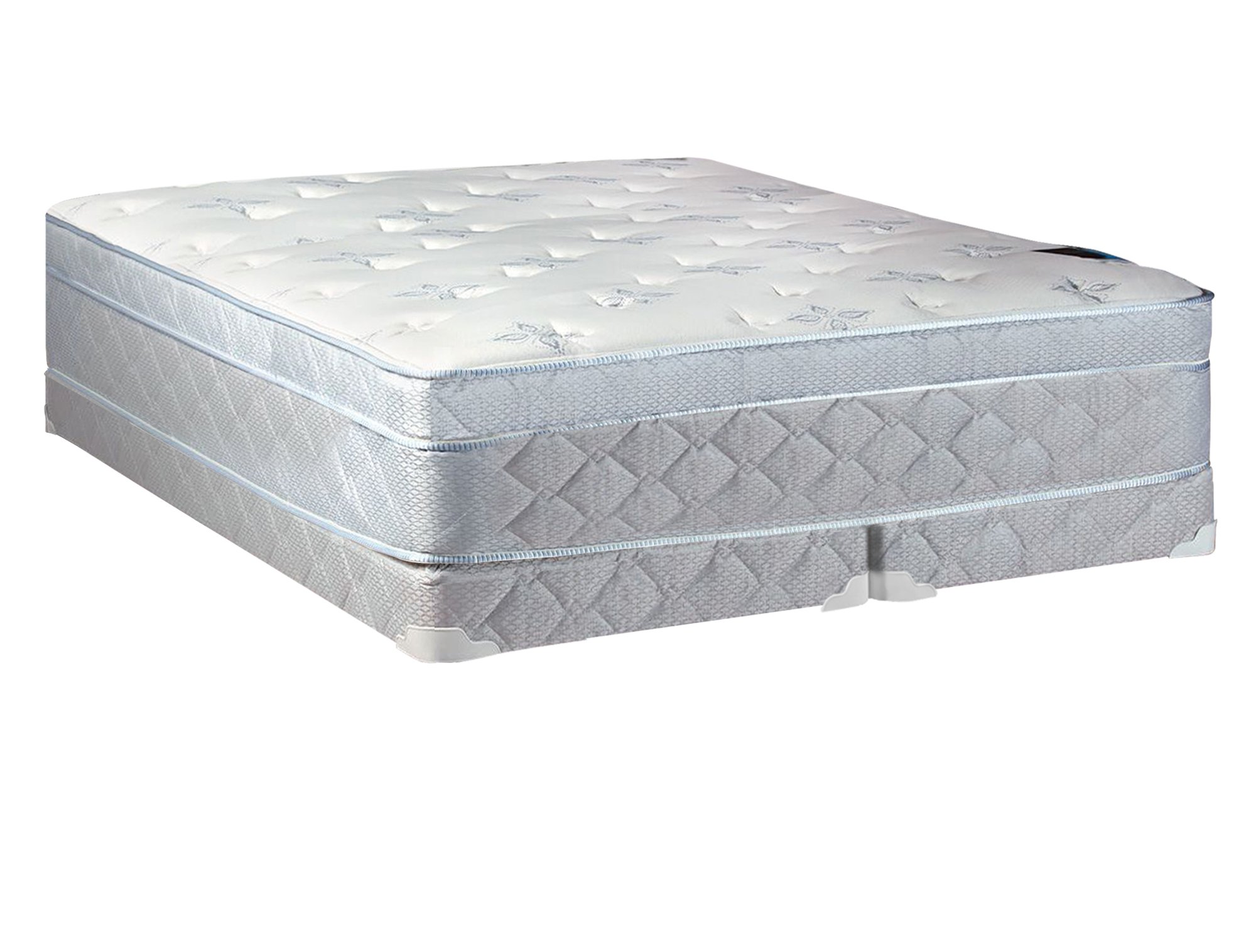 Continental Sleep 4-Inch Fully Assembled Low Profile Split Wood Traditional Box Spring/Foundation for Mattress Set, Full, Beige