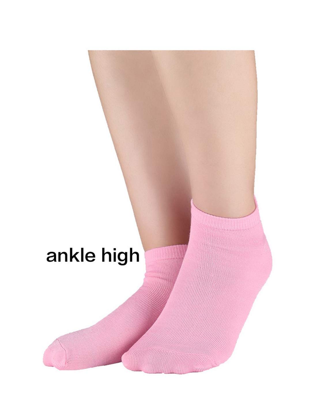 Allegra K Athletic Low Cut Ankle Socks-Stretch Cuffs Soft 10 Pairs Medium Pink