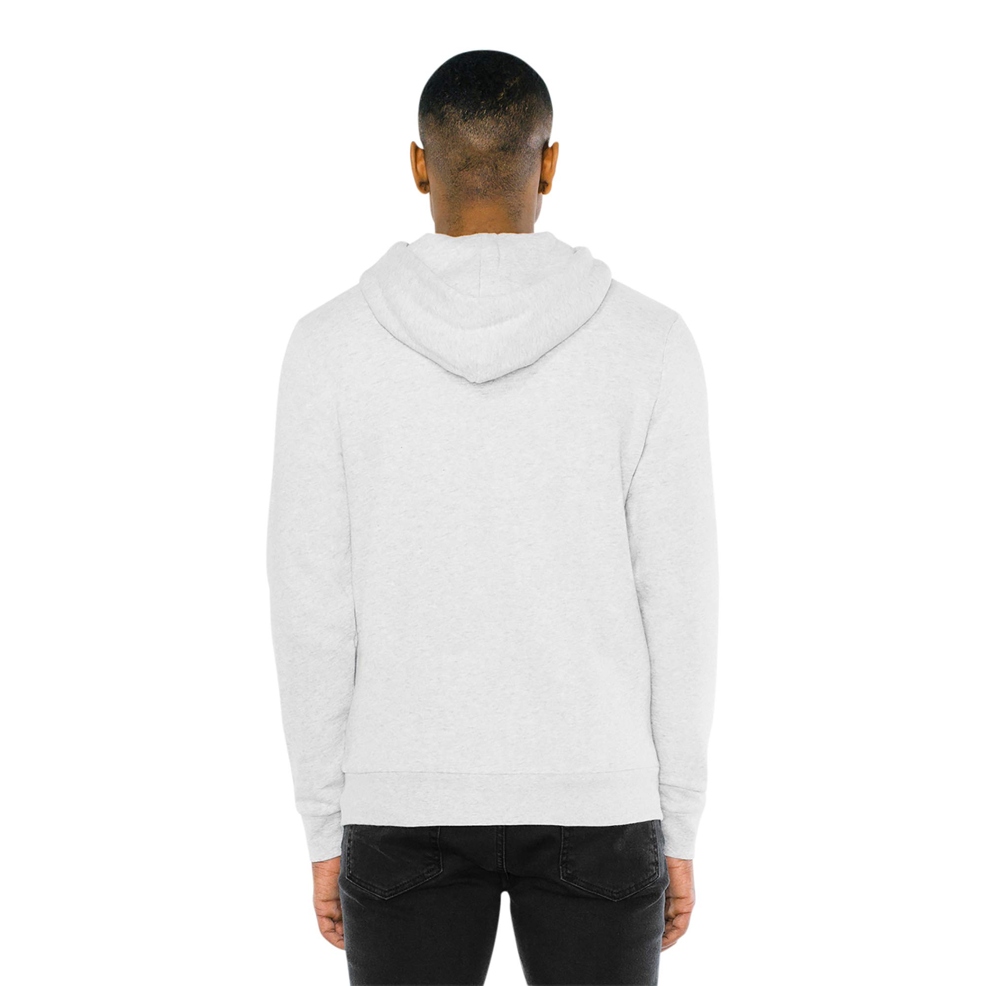 American Apparel unisex adult Peppered Fleece Long Sleeve Zip Hoodie Hooded Sweatshirt, Peppered Grey, Medium US