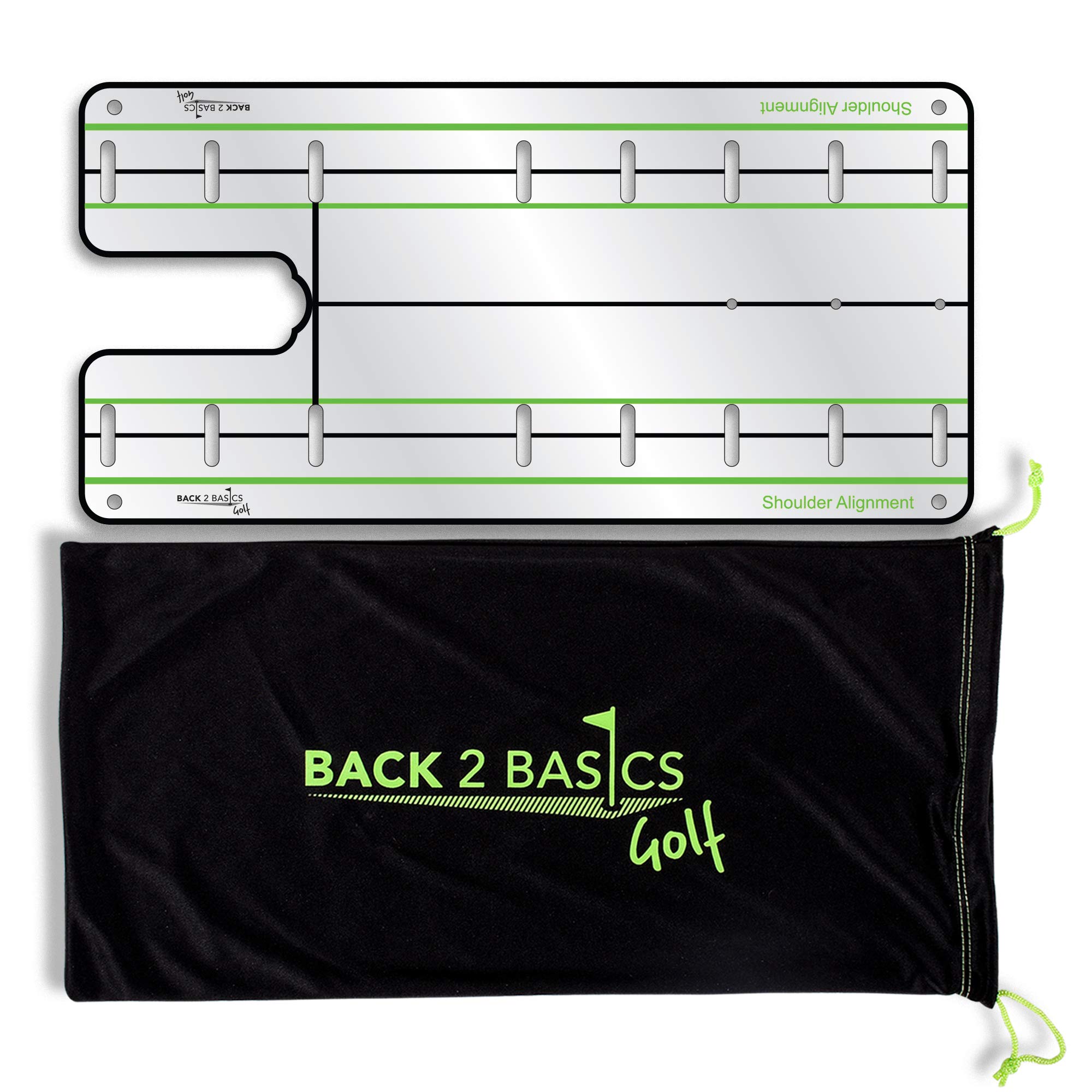Back 2 Basics Golf | Universal Golf Putting Alignment Mirror | Golf Training Aids | Putt Like a Pro | Golf Training Equipment | For Outdoor Putting Green or Indoor Putting Mat | Golf Swing Trainer Aid