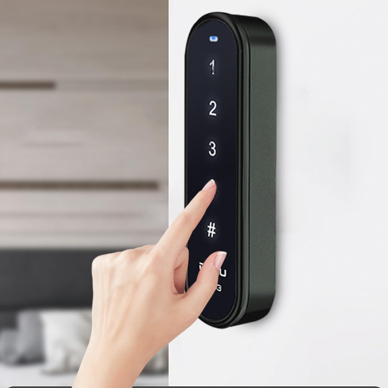 Backlight Display Lock, Touchscreen Digital Cabinet Door Lock, Locker Electronic Cabinet Lock for Gym Yoga Studio Ball Bar Locker, Lock Locker Combination Lock (Black)