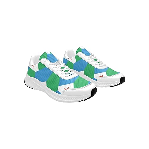 AFFAMA Djibouti Flag Mens Running Shoes Lightweight Fashion Sneaker White
