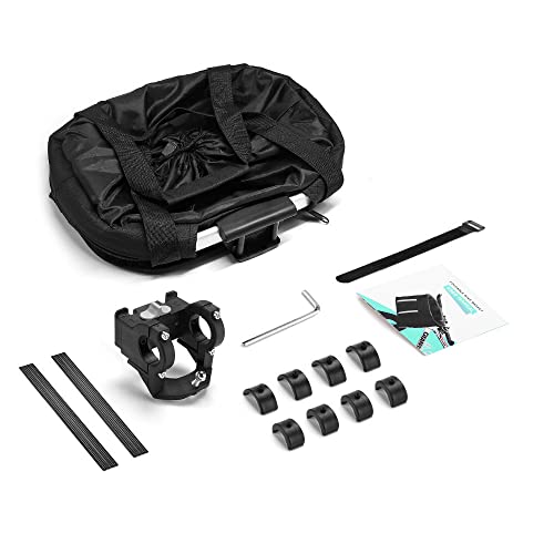 ANZOME Bike Basket, Multi-Purpose Bicycle Basket Quick Released Dog Bike Basket Folding Detachable Front Basket Easy to Install Handlebar Basket Cycling Basket for Grocery Shopping Picnic Camping