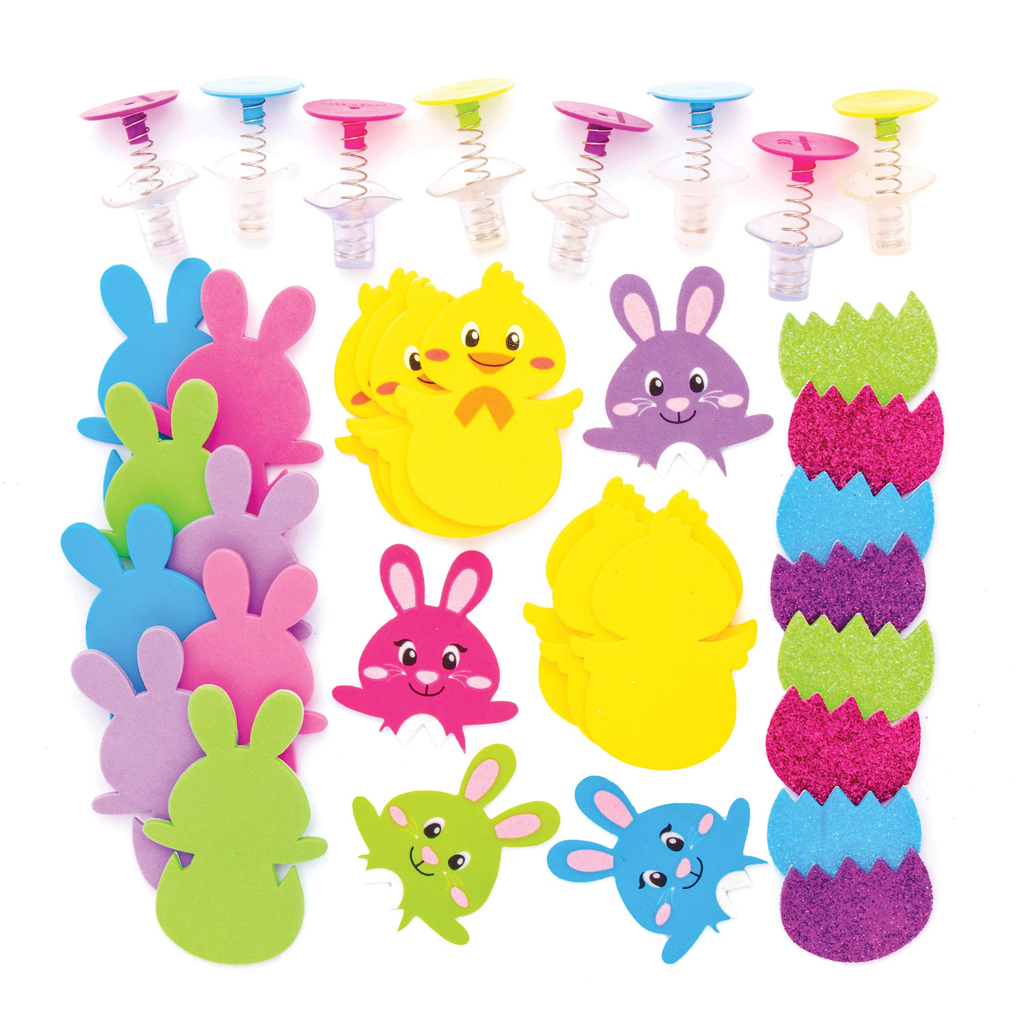 Baker Ross AT498 Easter Jump up Kits - Pack of 8, Craft Activities for Kids to Assemble, Decorate and Display Great as a Gift for Creative Children