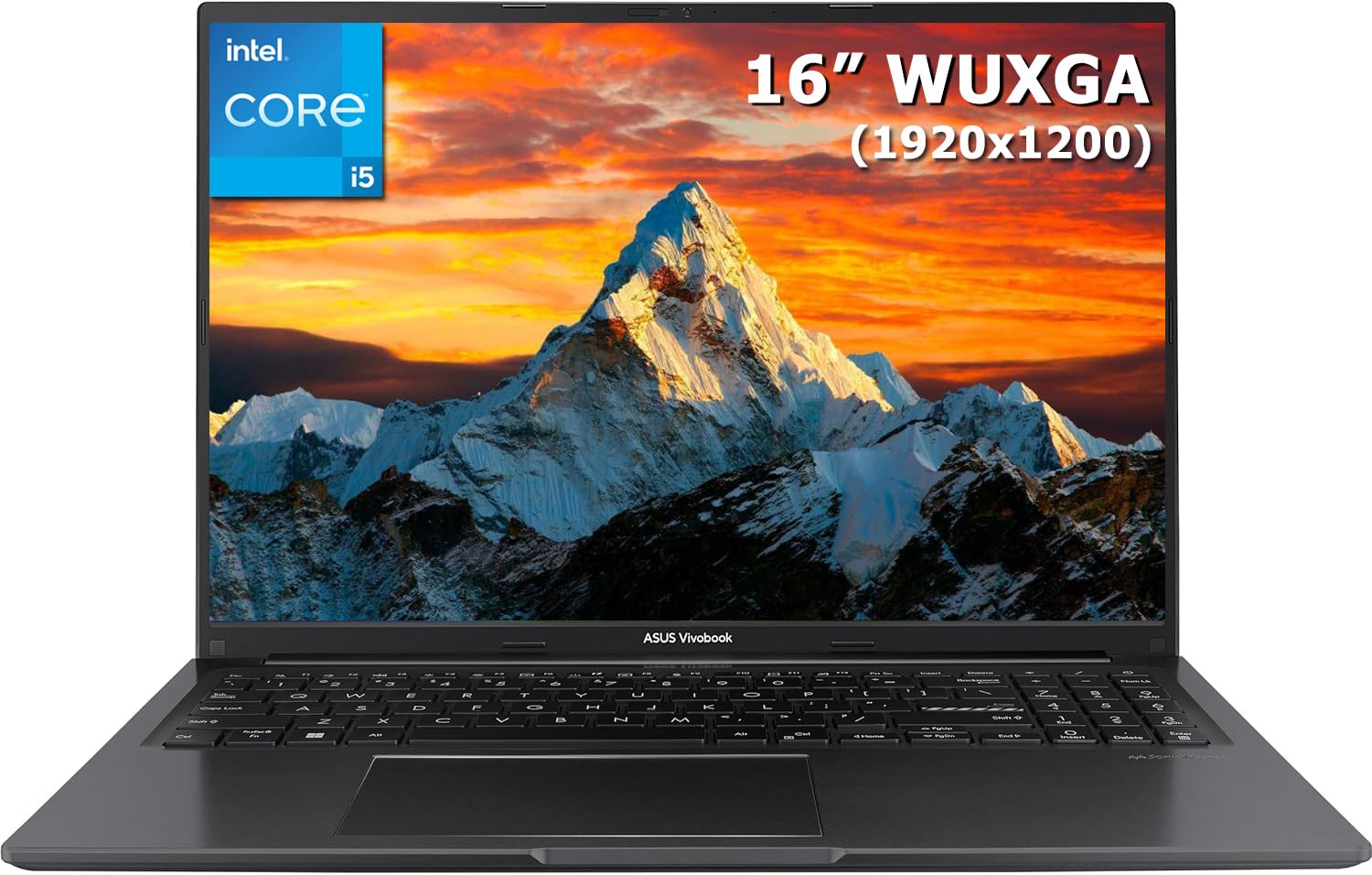ASUS 2023 Newest Vivobook 16 Laptop, 16” WUXGA (1920x1200) 16:10 Laptop, Intel Core i5-1235U CPU, 40GB RAM, 2TB SSD, Intel UHD Graphics, Wi-Fi, Thin and Light, Windows 11 Home, Indie Black