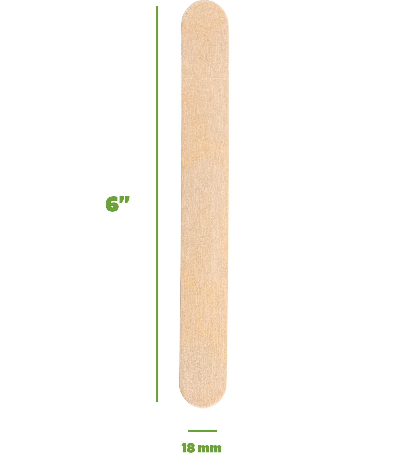 Comfy Package [1000 Count] Jumbo 6 Inch Wooden Multi-Purpose Popsicle Sticks, Craft Sticks for ICES, Ice Cream, Waxing, Tongue Depressor Wood Sticks (Formerly Comfy Package)