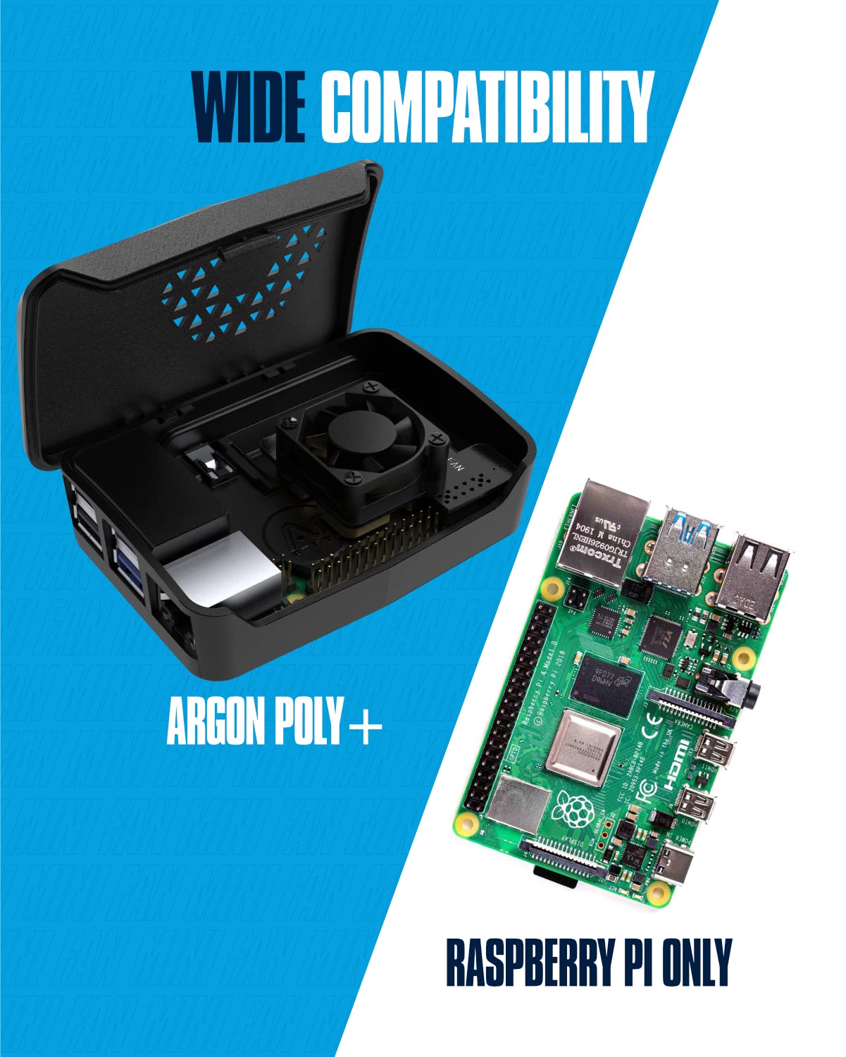 Argon Mini Fan HAT with Built-in Heatsink | ON-Off Switch for The Heatsink Fan | Fully Controllable PWM HAT | 2 Pieces of Fan per Pack