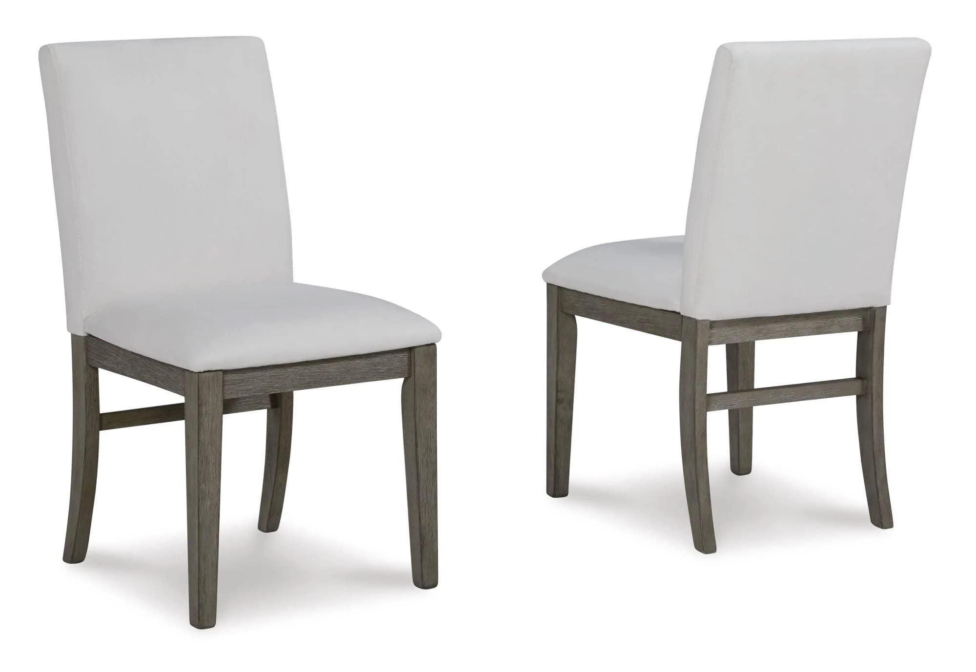 Ashley Furniture Anibecca Dining UPH Side Chair (2/CN), Gray/Off White