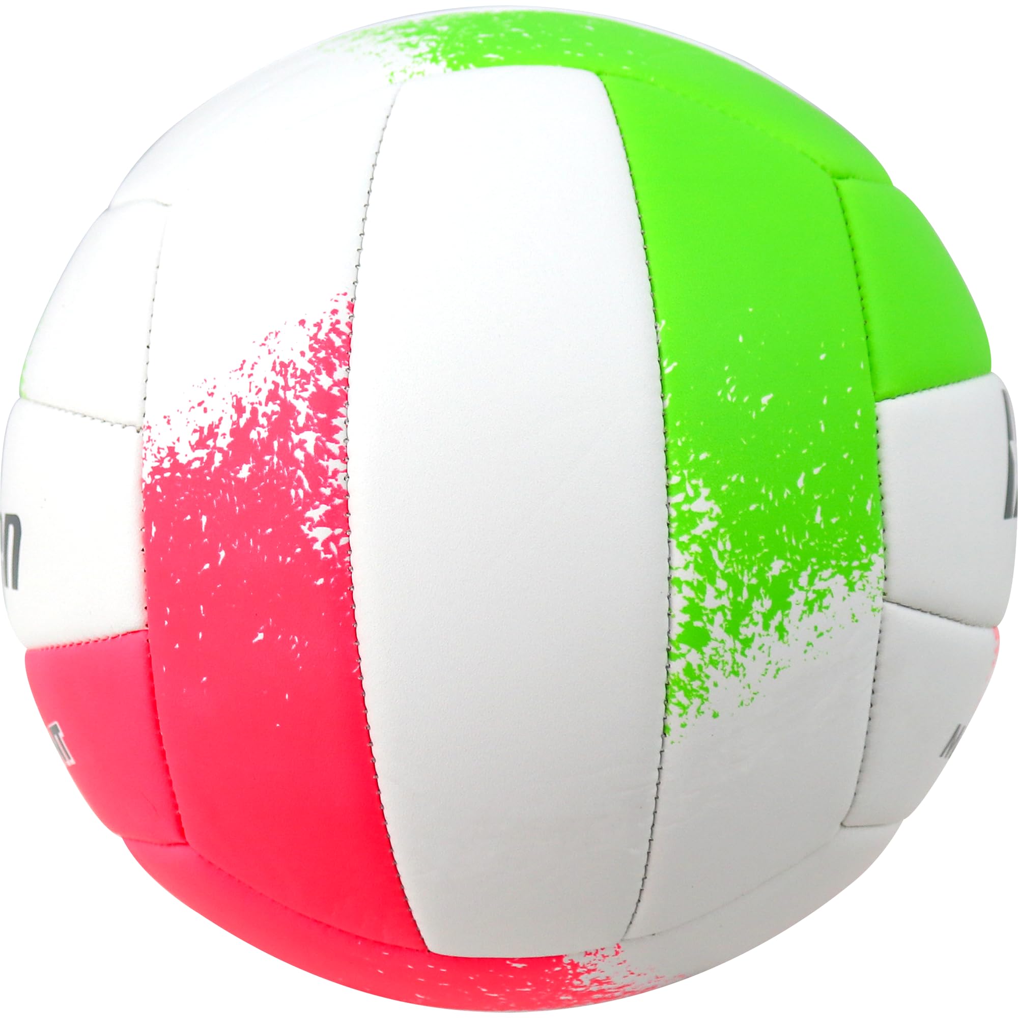 Baden | Match Point | Cushioned Synthetic Leather | Outdoor Recreation Backyard Volleyball + College Camp Ball | All Ages | Official Size 5 | Neon Pink/Green/White