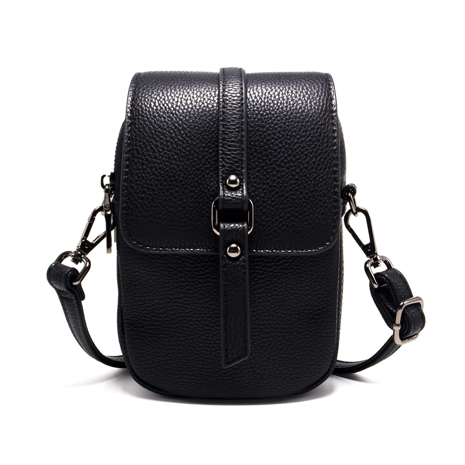 Lecanedo Small Crossbody Bag Cellphone Purse for Women, Leather Purse Shoulder Bags Black