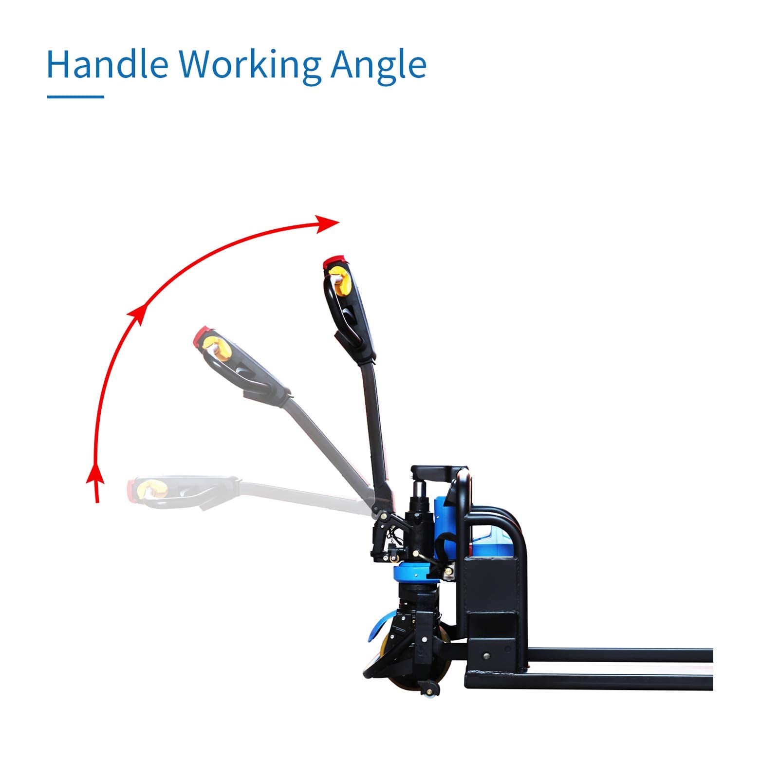 APOLLOLIFT Full Electric Power Lithium Battery Pallet Jack Truck 3300lb Cap. 48V Blue (48" x27" Fork)