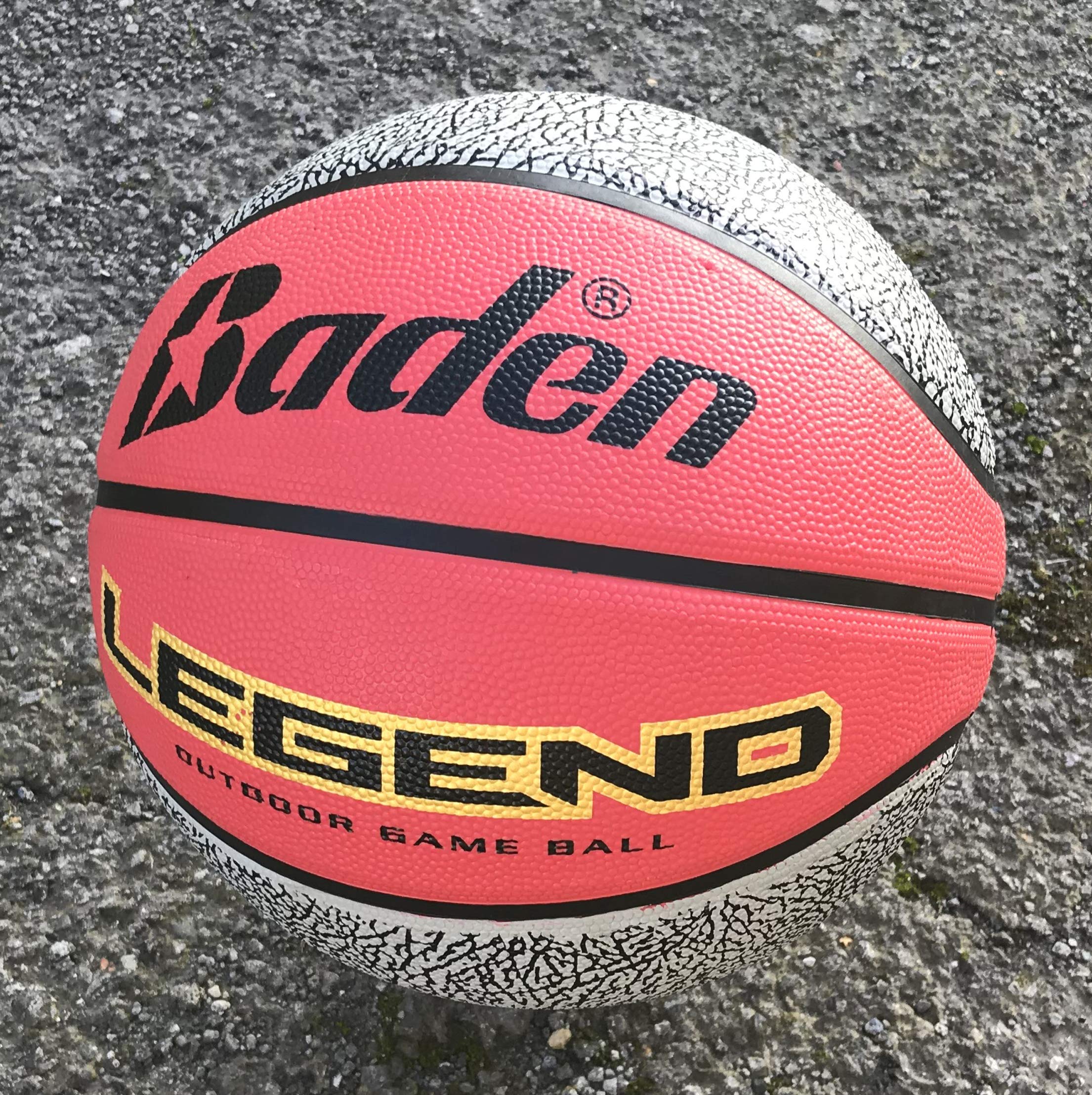 Baden Legend Rubber Basketball (Official Size 7) 29.5" Purple/Gold