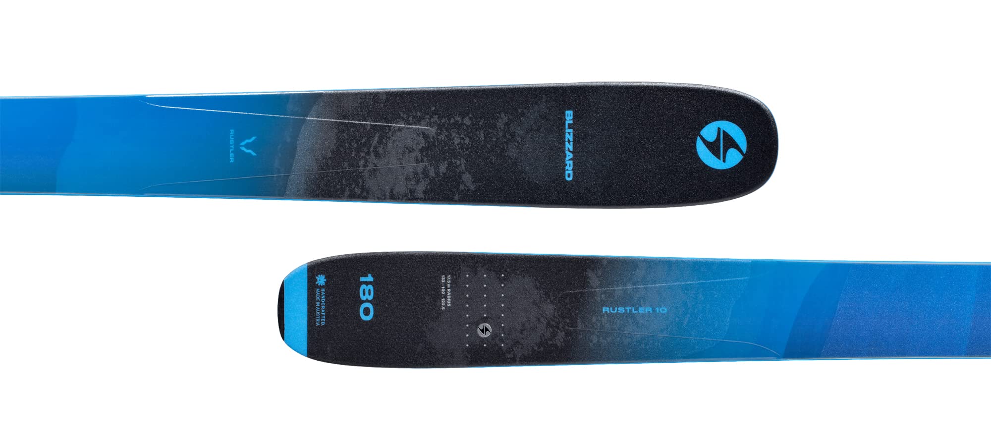Blizzard Men's 8A226200001 Rustler 10 Freeride Lightweight Blue Skis (Bindings Not Included), Size 188