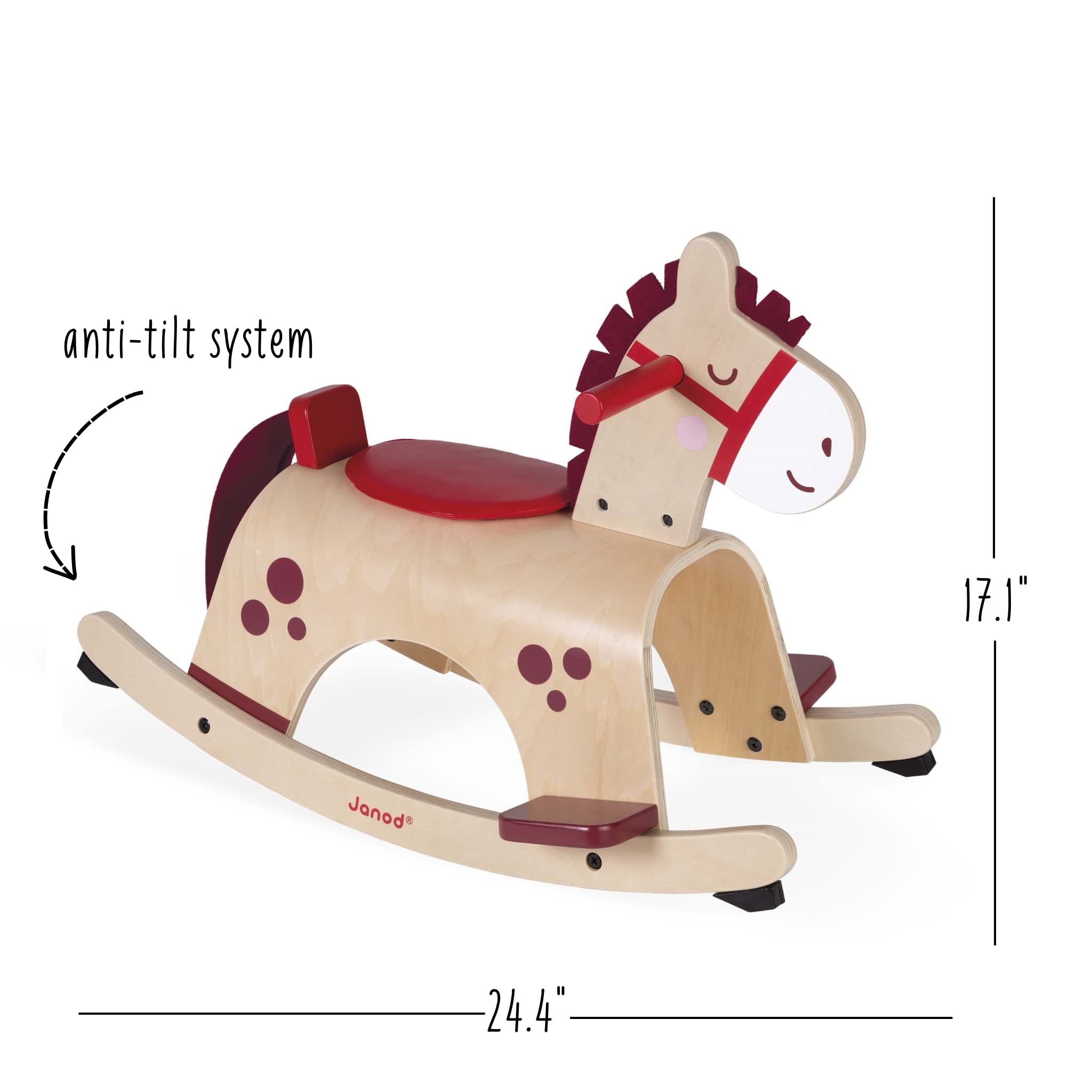 Janod Classic Rocking Pony - Ages 1+ - J08023