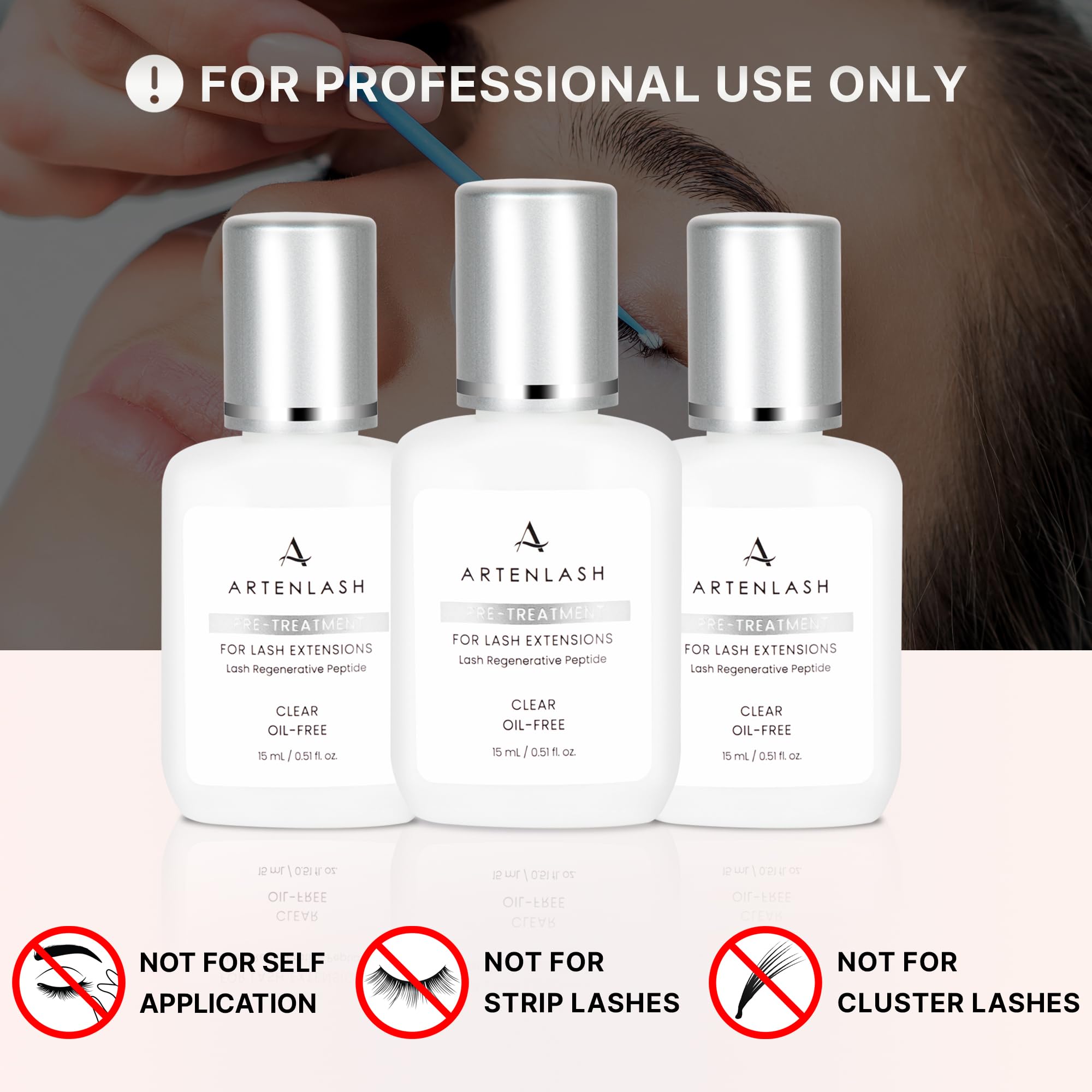 Artenlash Eyelash Extension Pre-treatment Lash Primer for Lash Extensions 15 mL Made in Korea Lash Supplies Oil Free Clear Water Type