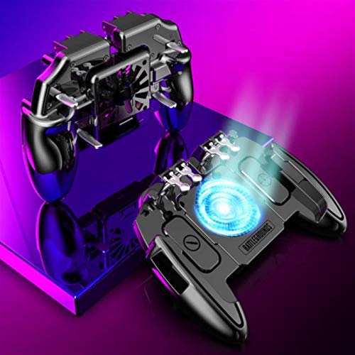 LUULYGO in 2021, The First New 6-Finger Mobile Joystick Controller Gamepad Trigger FPS Cooling Fan Gamepad Joystick for iOS Android Phones Specialty Store
