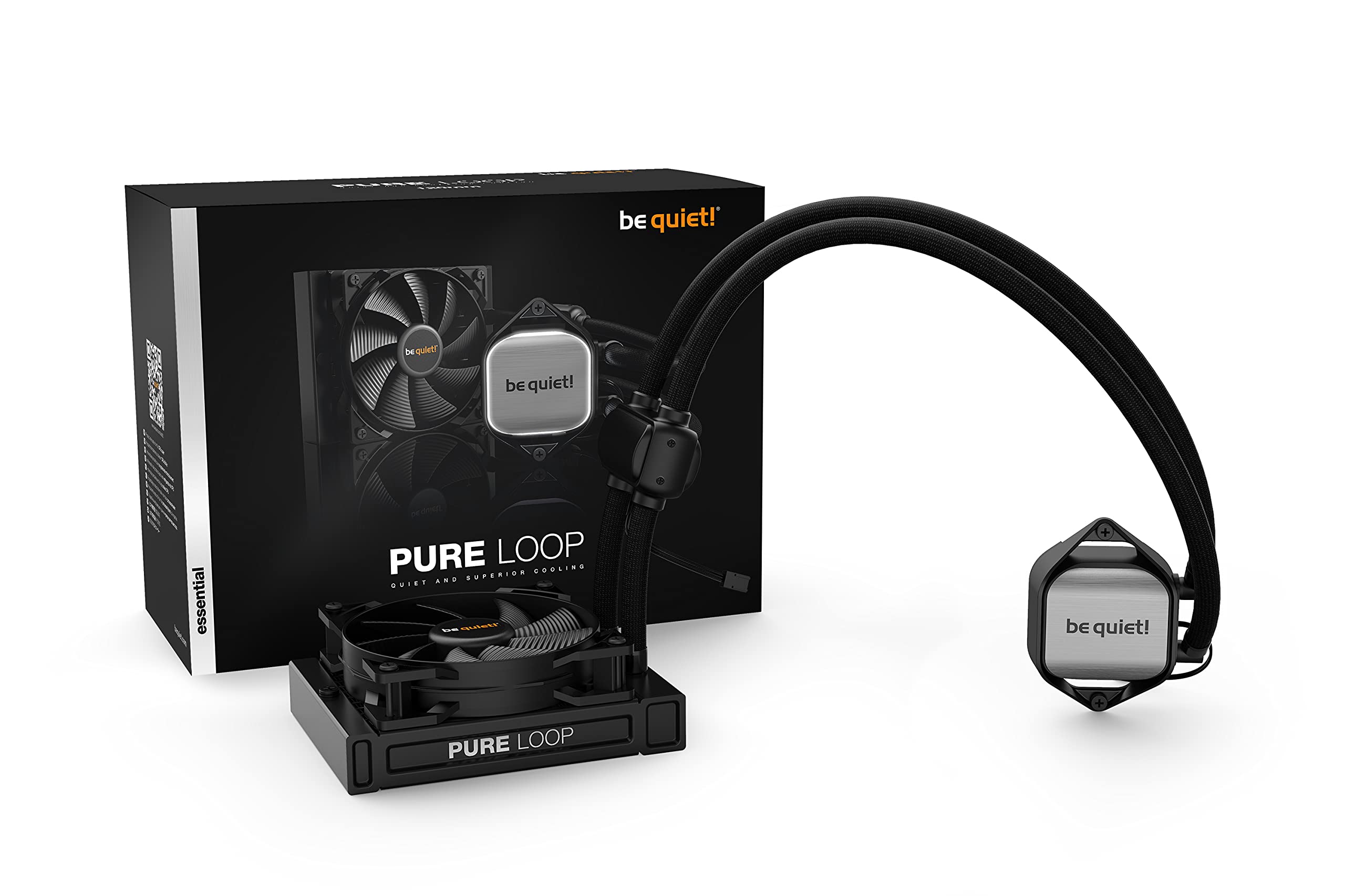 be quiet! Pure Loop 120mm All-in-One Water Cooling System | Intel 1700 1200 2066 1150 1151 1155 2011 Square ILM | AMD4 AMD5 | BW005