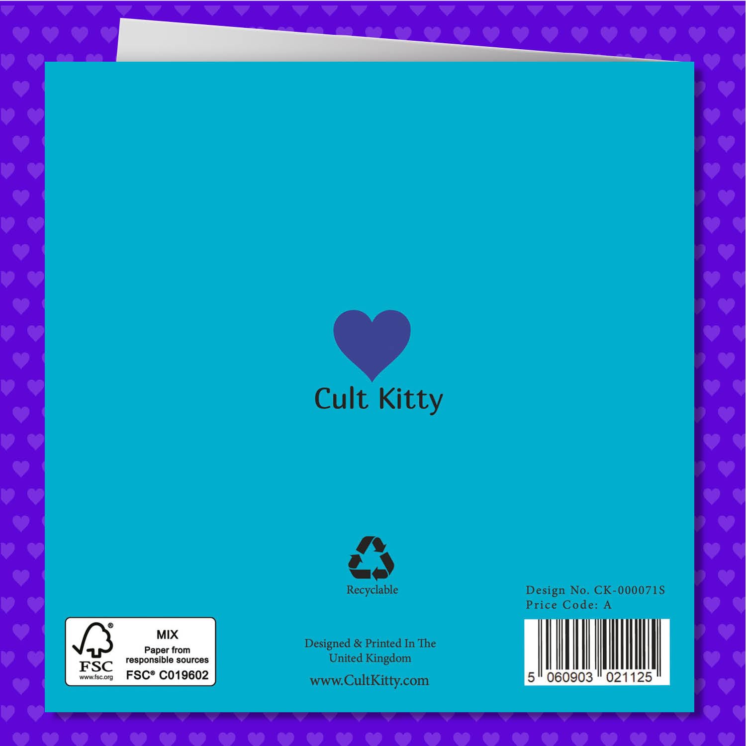 Cult Kitty Greeting Card - Retro Gamer Gaming Card - Funny Birthday Card for Him & Her
