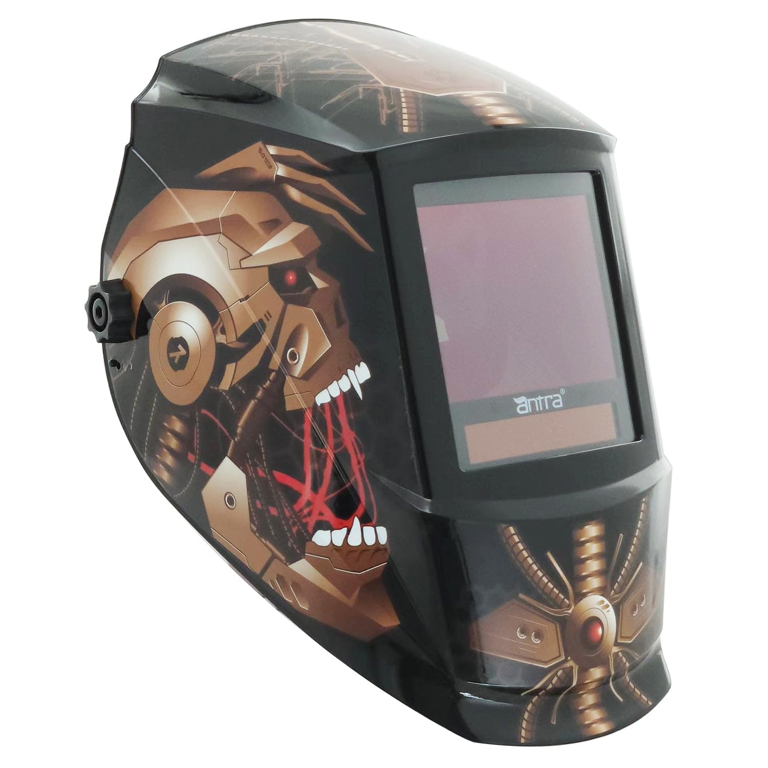 Antra Digital Auto Darkening Welding Helmet DP9-1X - True Color TOP Optical Class 1/1/1/1, Wide Shade Range 4/5-14 w Shade Lock, Low TIG Rating 2A - Precision Protection for Welding Excellence