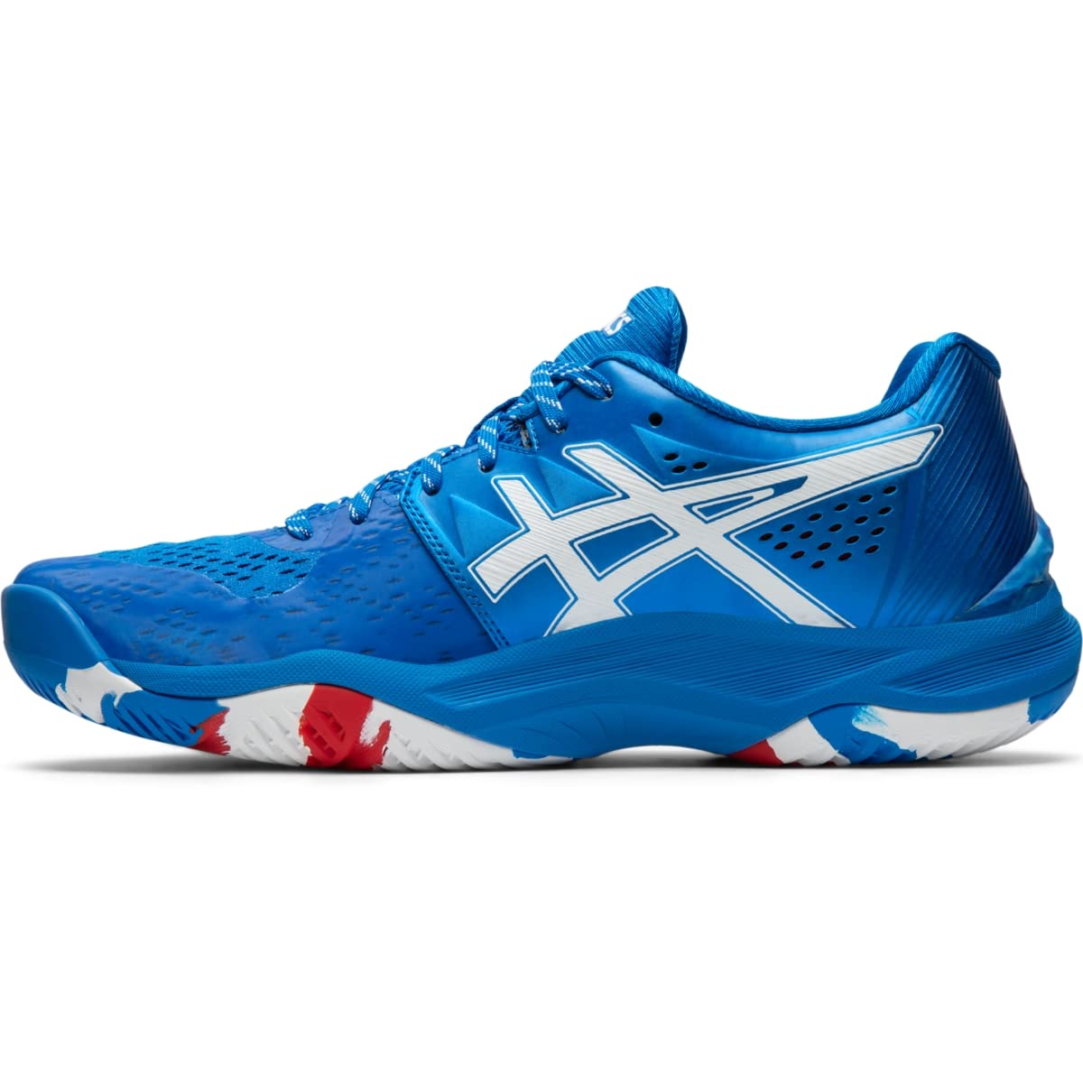 ASICS Women's Sky Elite FlyteFoam LE Volleyball Shoes, 8.5, Electric Blue/White