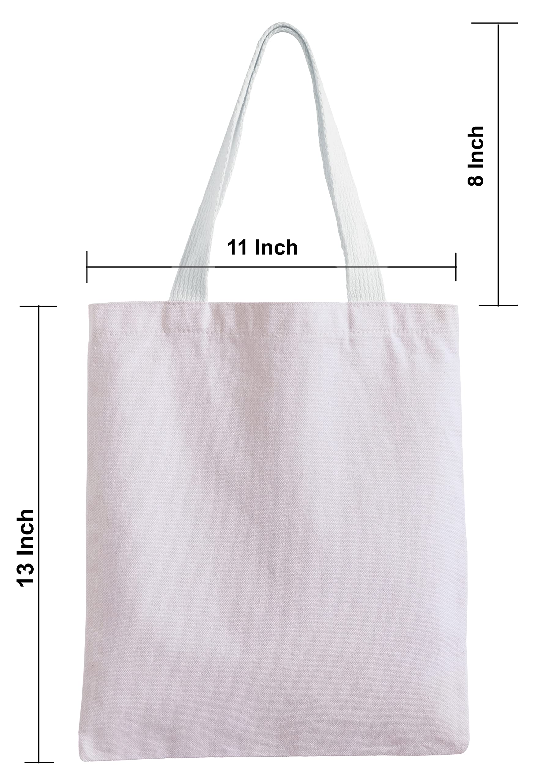 GiftExpress Pack of 26 Canvas Tote Bag Bulk, Cotton Totes for Embroidery, Crafting , DIY Projects, Bridesmaids Totes, Reusable Grocery Shopping Bags, 13 x 11 Inch(26 Pack)