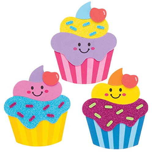 Baker Ross AT402 Cupcake Mix & Match Fridge Magents Kits - Pack of 8, Make Your Own Magnets, Ideal for Kids Arts and Crafts Project, Assorted