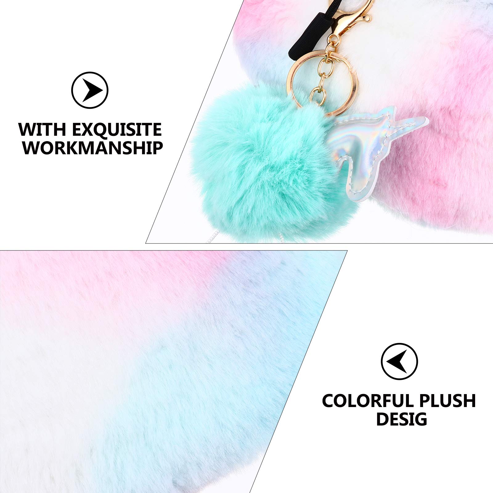 Amosfun 1Pc Outdoor Plush Bag Multifunction Phone Waist Bag Colorful Phone Bag for Women