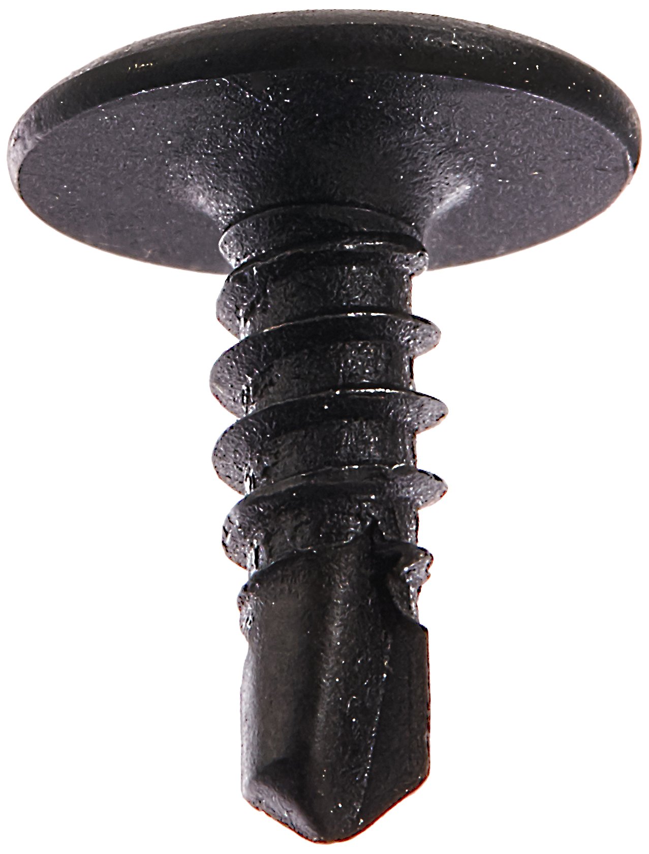Small Parts 0808KPMB Steel Self-Drilling Screw, Black Phosphate Finish, Modified Truss Head, Phillips Drive, #2 Drill Point, #8-18 Thread Size, 1/2" Length (Pack of 100)