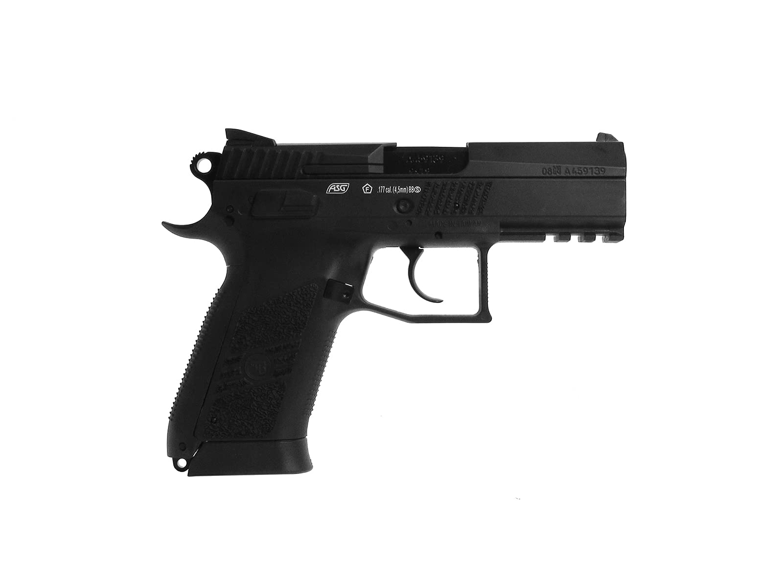 ASG CZ 75 P-07 Duty .177 Caliber Steel BB Gun Pistol, Black, Non-Blowback Air Gun