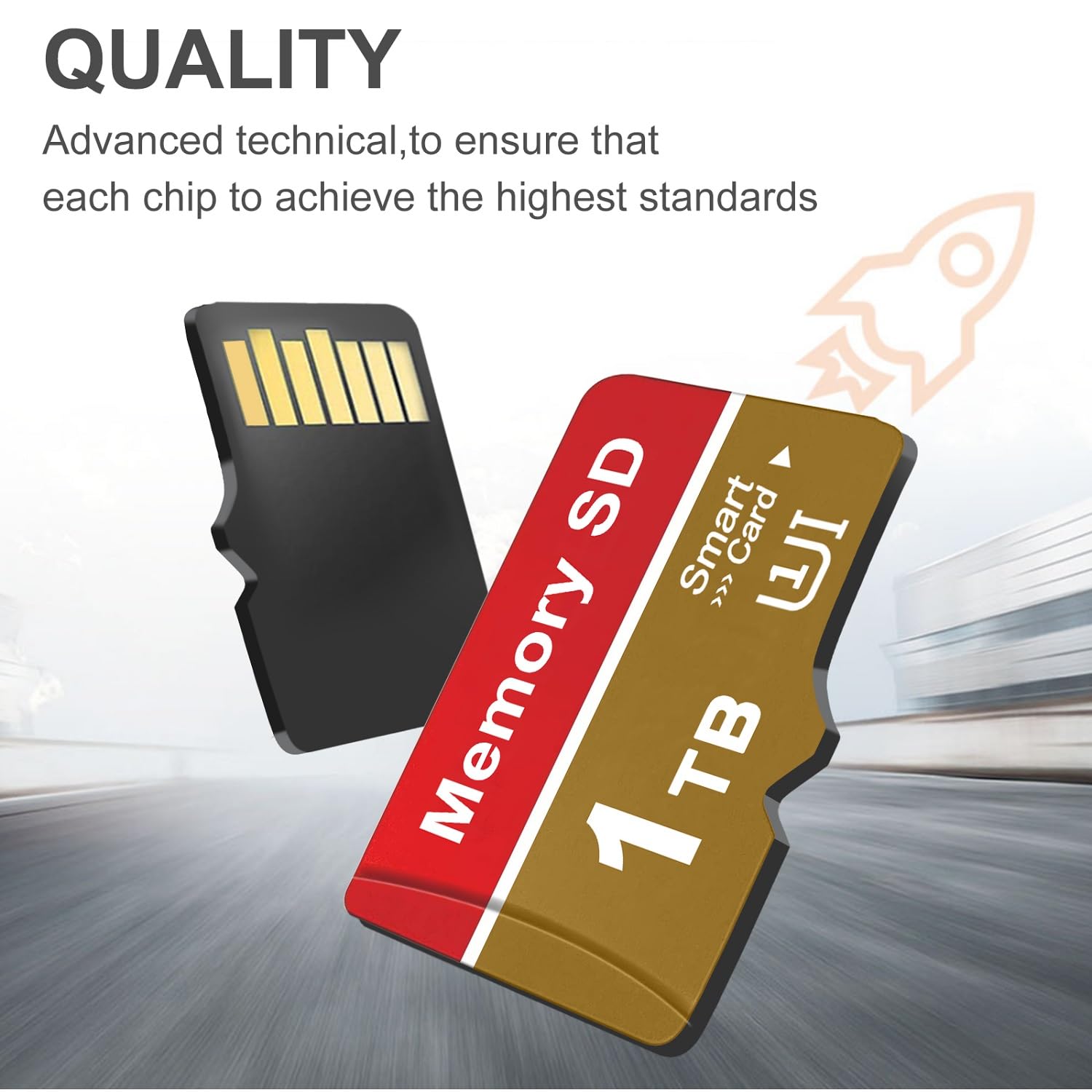asogoe SD Card 1TB Portable Memory Card Dustproof TF Card Large Capacity SD Cards Waterproof Memory Cards Commonly Used for Photo Transmission and Data Storage(1tb)