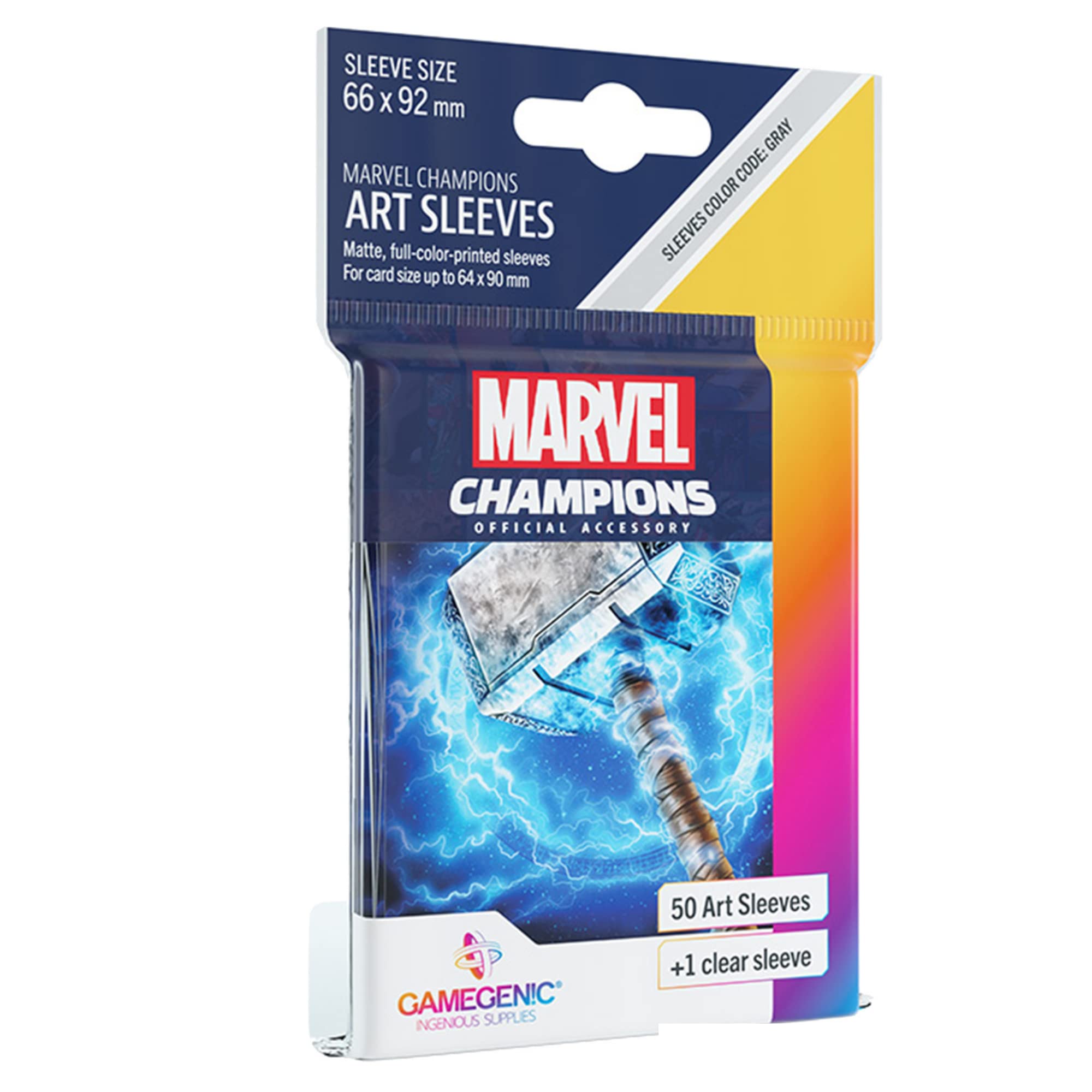 Gamegenic Marvel Champions The Card Game Official Captain America Art Sleeves | Pack of 50 Art Sleeves and 1 Clear Sleeve | Card Game Holder | Use with TCG and LCG Games | Made by Fantasy Flight Games