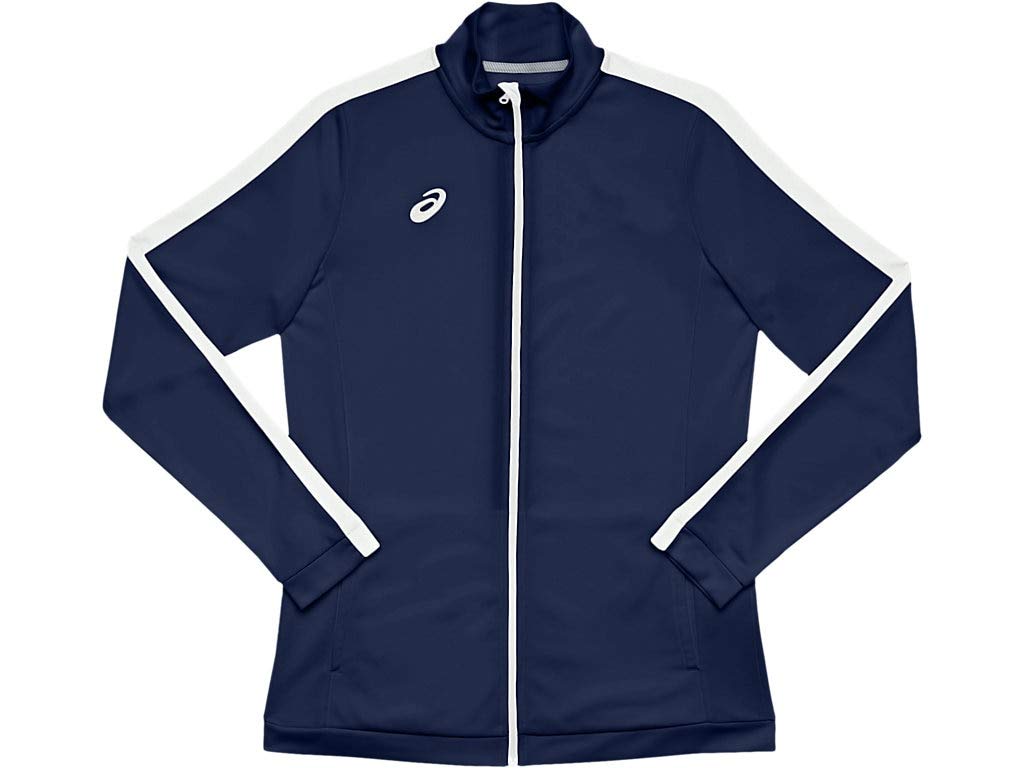 ASICS Team Tricot Warm Up Jacket, Team Navy/Team White, Medium