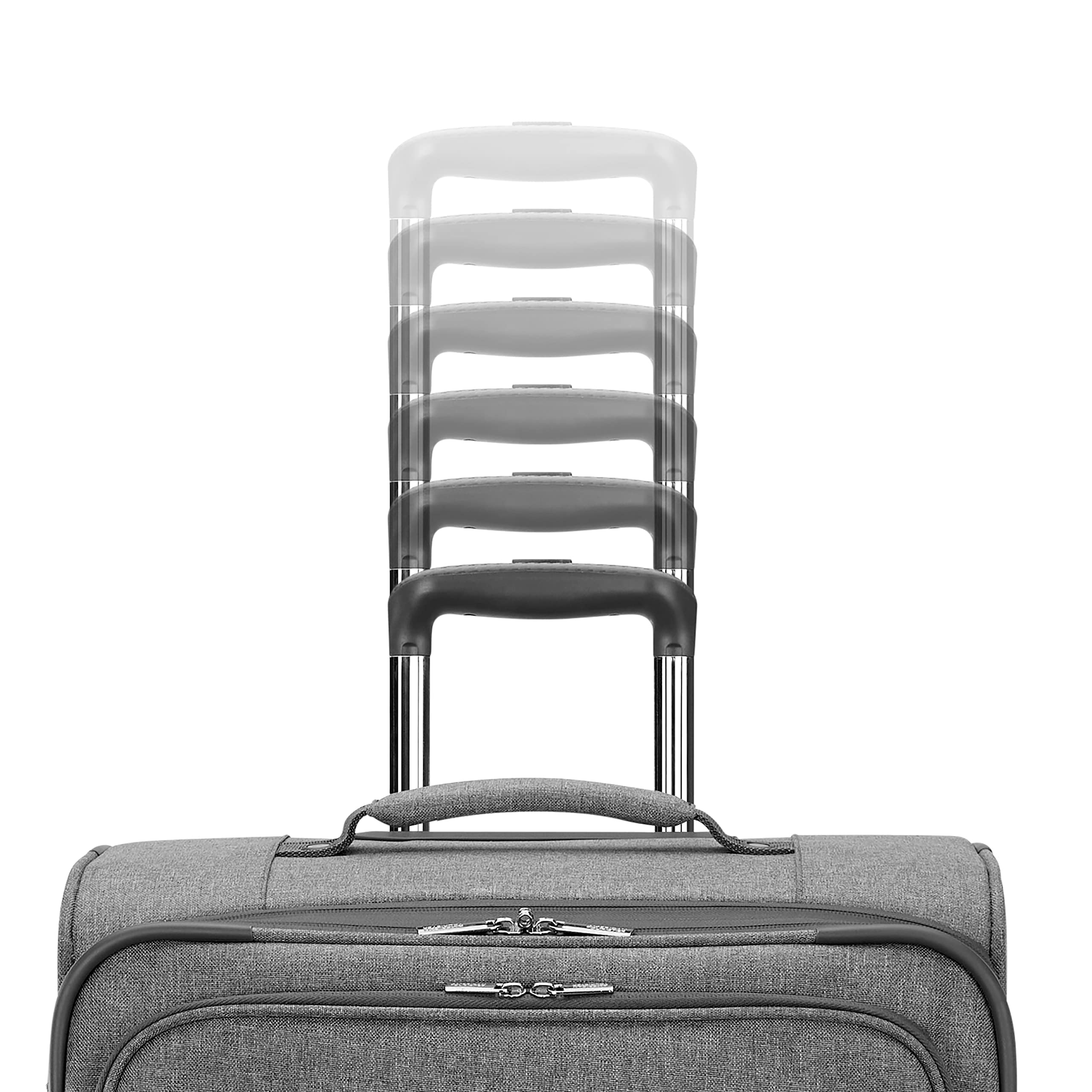 AMERICAN TOURISTER Whim Softside Expandable Luggage with Spinners, Dove Grey, Carry On