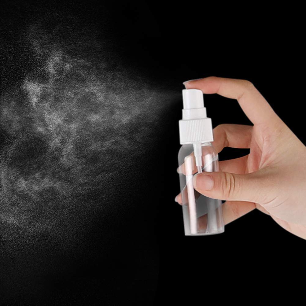 Anyumocz 30 Pack 30ml(1oz) Fine Mist Mini Clear Spray Bottles with Pump Spray Cap Refillable-Reusable Empty Plastic Bottles Travel Bottle for Essential Oils,Travel,Perfumes