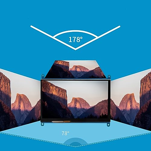 ASHATA 7 Inch Capacitive Touchscreen Monitor, 1024X600 LCD Display Screen, Support 5 Point Touch, Portable Monitor for, for Win7 Win8 Win10 System, Drive Free