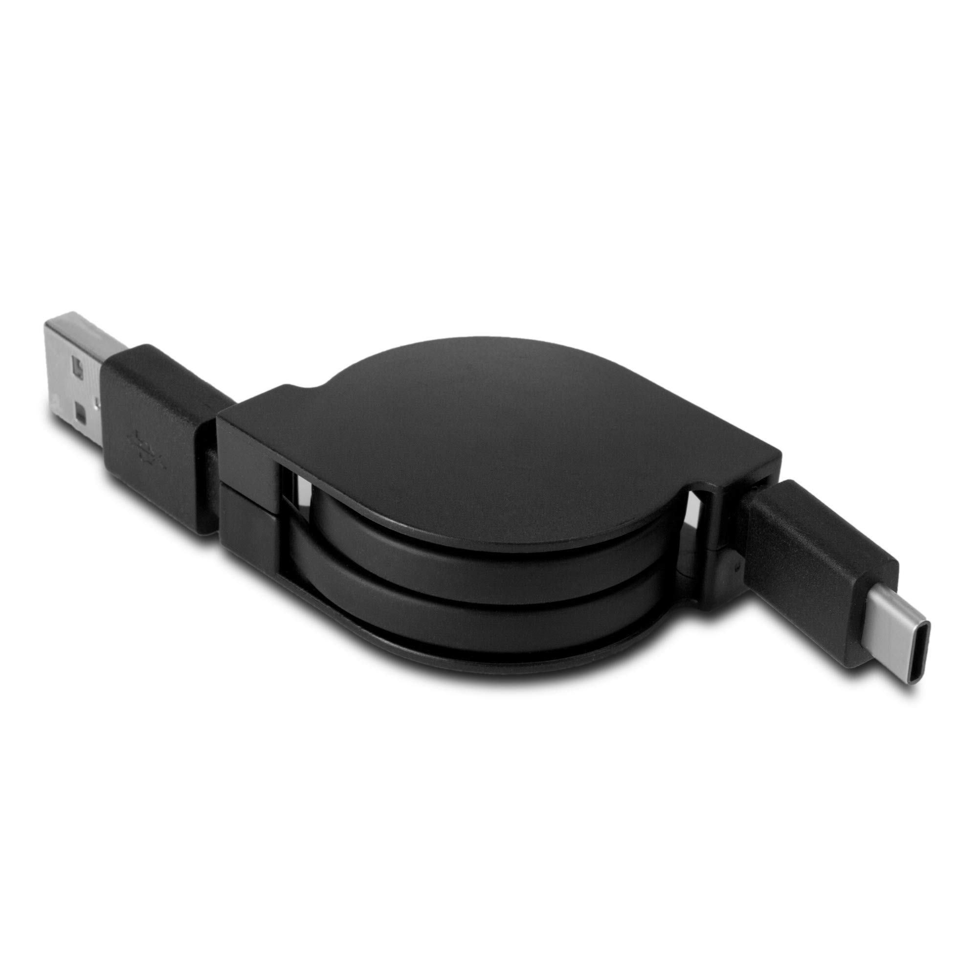 BoxWave Cable Compatible with Philips VoiceTracer (DVT4110) - miniSync - USB-A to USB Type-C, Retractable Cable - USB-A to USB Type-C for Philips VoiceTracer (DVT4110)