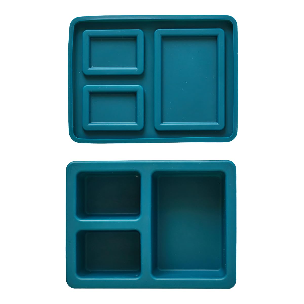 Austin Baby Co Leak-Proof Mini Bento Lunch Box for Kids β Silicone Container with 3 Leakproof Compartments β Food-Safe Materials, Dishwasher Safe, and BPA Free (Space)