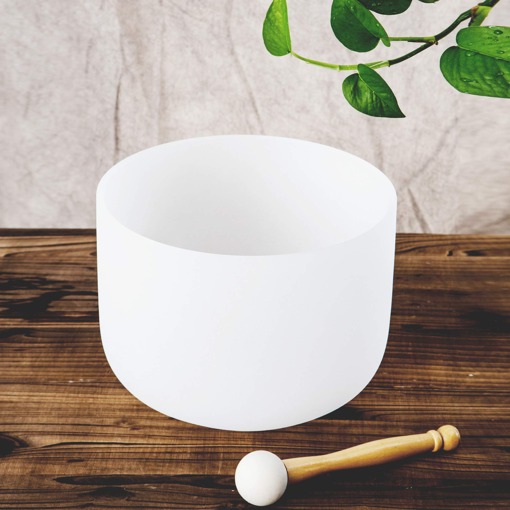 Leize 6-12 inch Chakra Tuned 432hz Set of 7 Flawless Quartz Crystal Singing Bowls with Heavy Duty Carrying Cases and Singing Bowl Mallet Suede Strikers