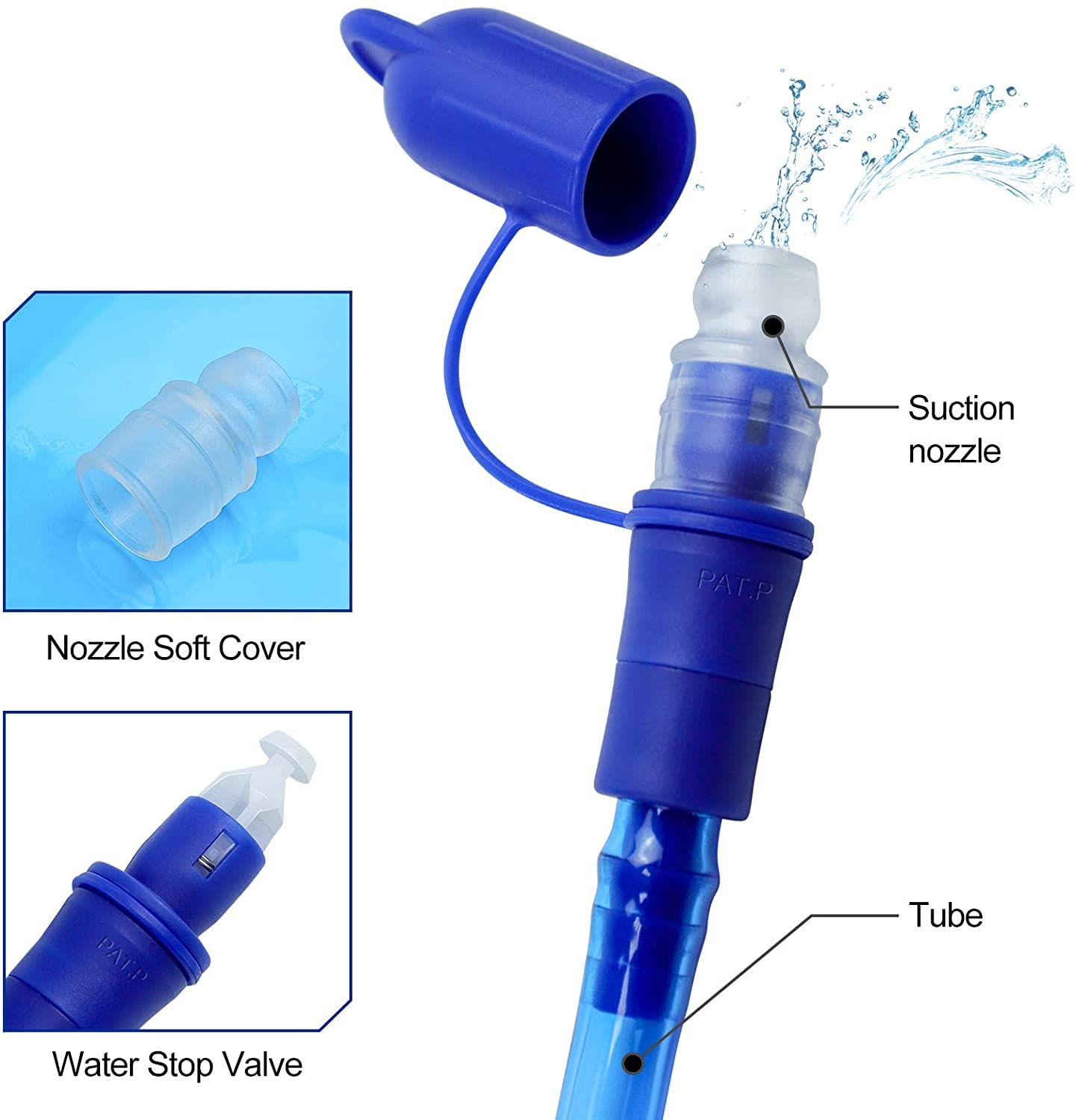 AFISHTOUR Hydration Bladder, 3L Water Bladder for Hydration Pack, 100oz Leakproof Hydration Pack Water Bladder, Hiking Hydration Bladder for Backpacks