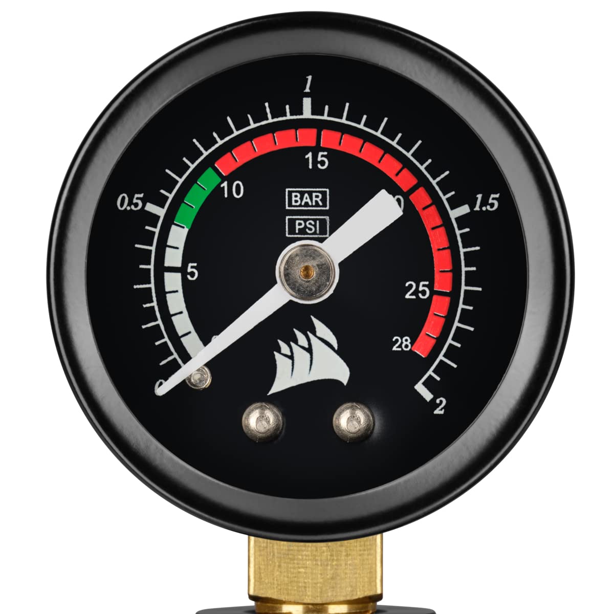 Corsair Hydro X Series XT Pressure Leak Tester Tool Kit (Quick and Safe, Hand-Operated Air Pump Included, Precise Pressure Readings, 20cm Connection Hose System) Black