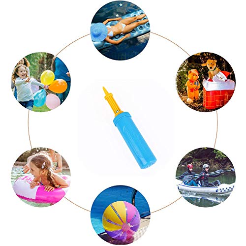 Balloon Pump, 2 Packs Birthday Perfect Party Balloon Manual Inflator, Blue