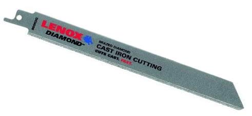 LENOX Tools Reciprocating Saw Blade, Diamond Grit, 8-Inch (10833800RDG),Black.Grey - 5 Pack