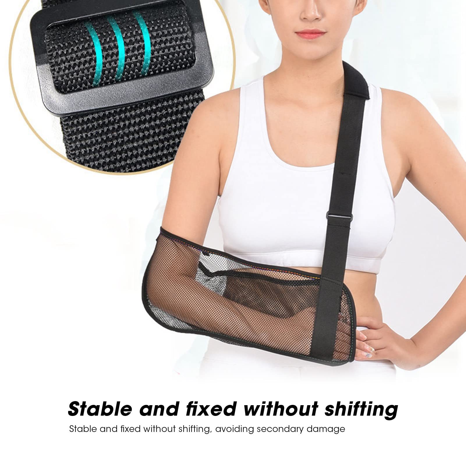 Arm Sling, Mesh Shoulder Sling, Adjustable Shoulder Immobilizer Pain Relief Arm Support Brace for Men Women Right Left Arm Shoulder Wrist