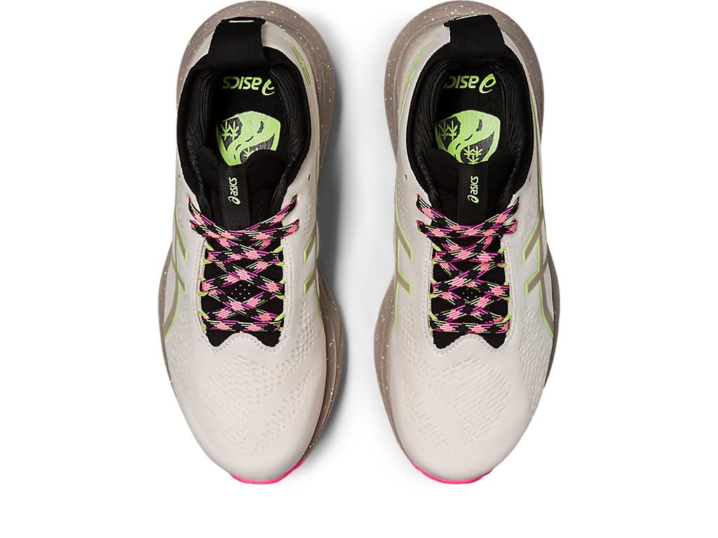 ASICS Women's Gel-Nimbus 25 Trail Shoes, 8.5, Nature Bathing/Lime Green