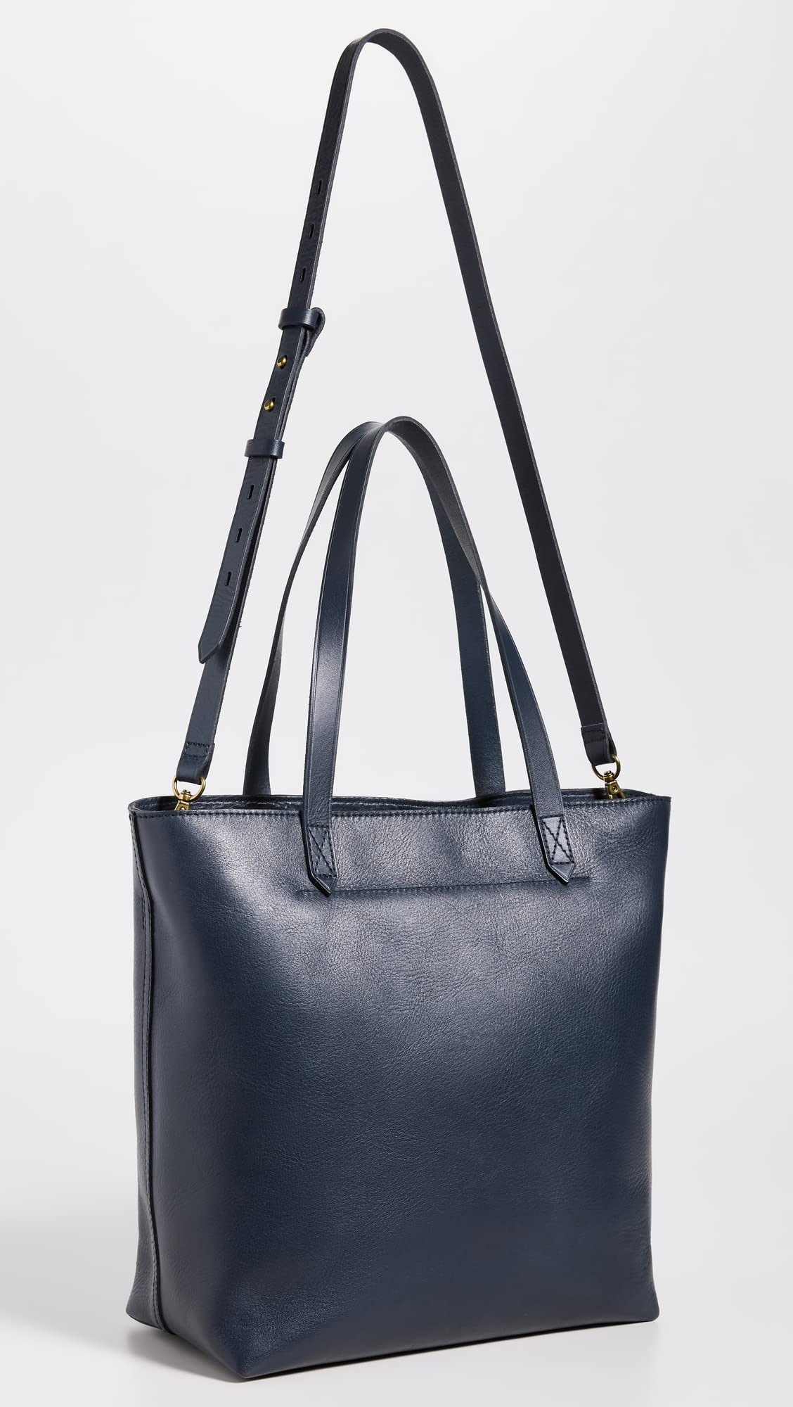 Madewell Women's The Zip-Top Medium Transport Tote, Dark Baltic, Blue, One Size