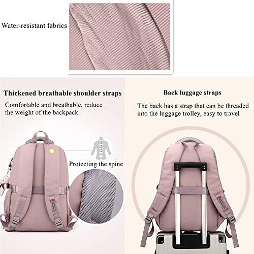 Armbq Girls Backpack Large-Capacity Middle Elementary School Casual Bookbag Kids Outdoor Travel bag Solid Color Daypack for Teens