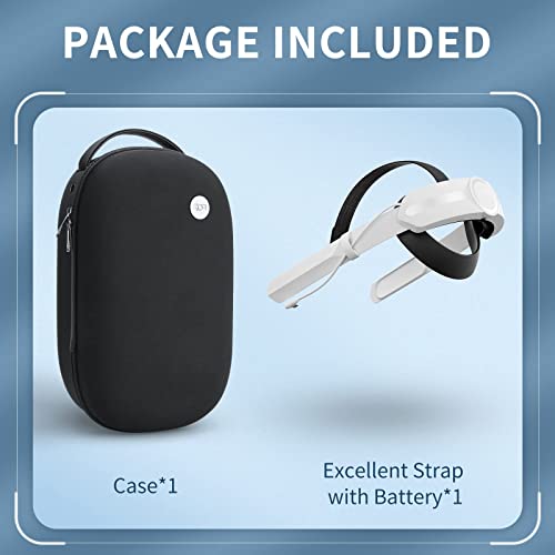 Aubika Fast Charging Head Strap for Meta Quest 3 with Built-in 8000 mAh Battery Pack, Elite Strap Replacement, Foldable and Adjustable Accessories