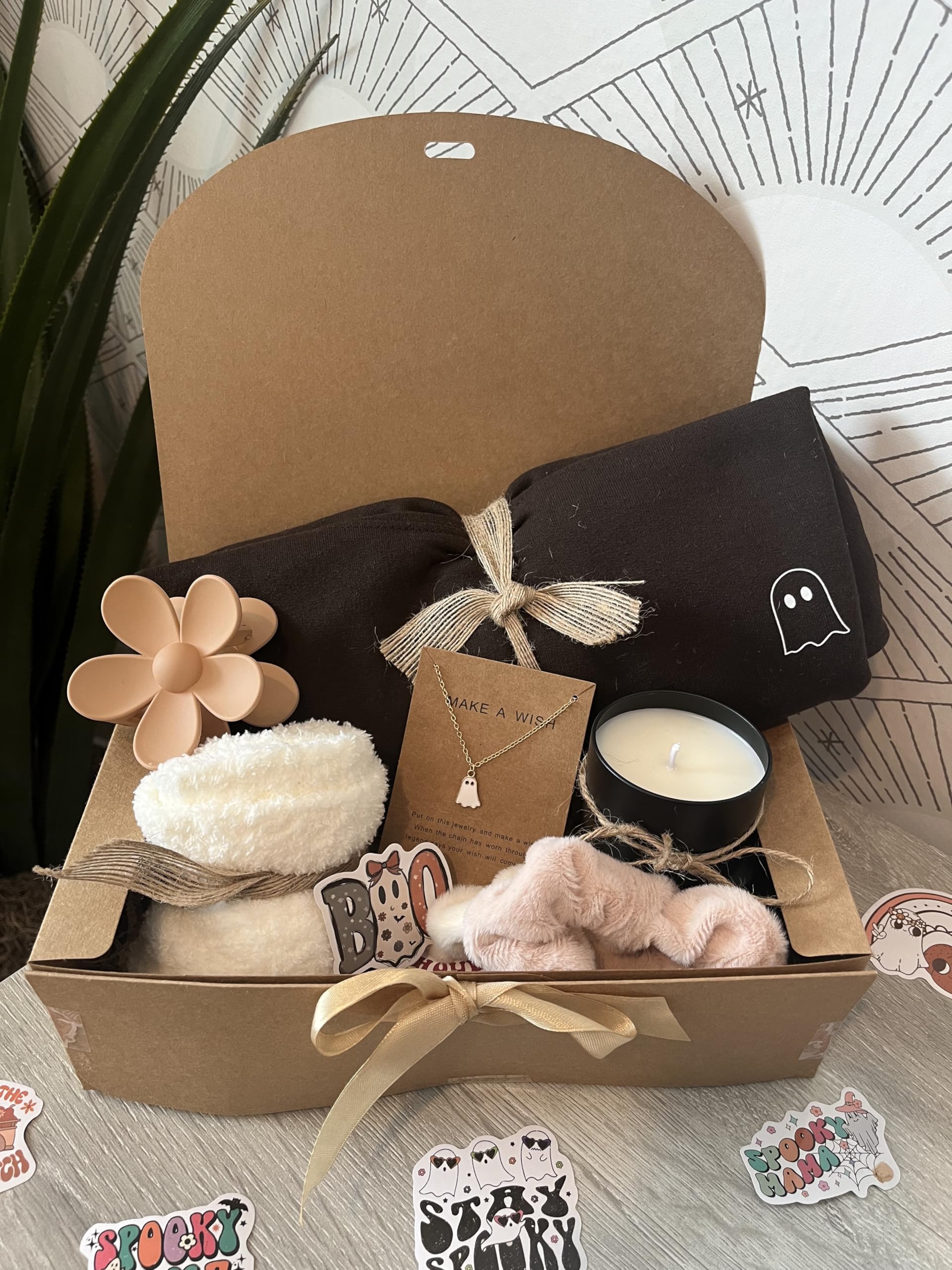Boo Box (Boo Basket Gift Box: Ghost Sweatshirt, Fuzzy Socks, Soy Wax Vanilia Candle & More!)