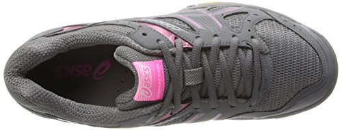 ASICS Women's Gel 1150V Volley Ball Shoe,Smoke/Knock Out Pink/Silver,11 M US